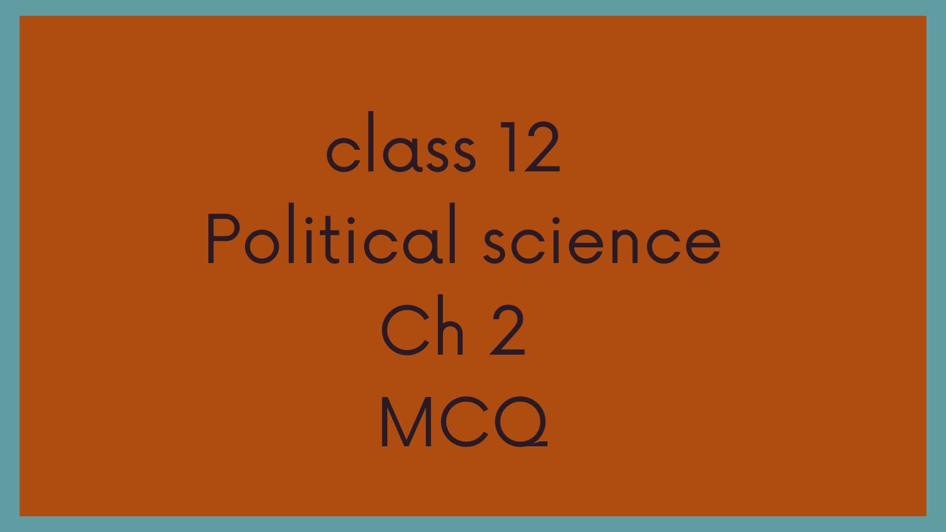 Contemporary Centres Of Power Important MCQ | Class 12 Political ...