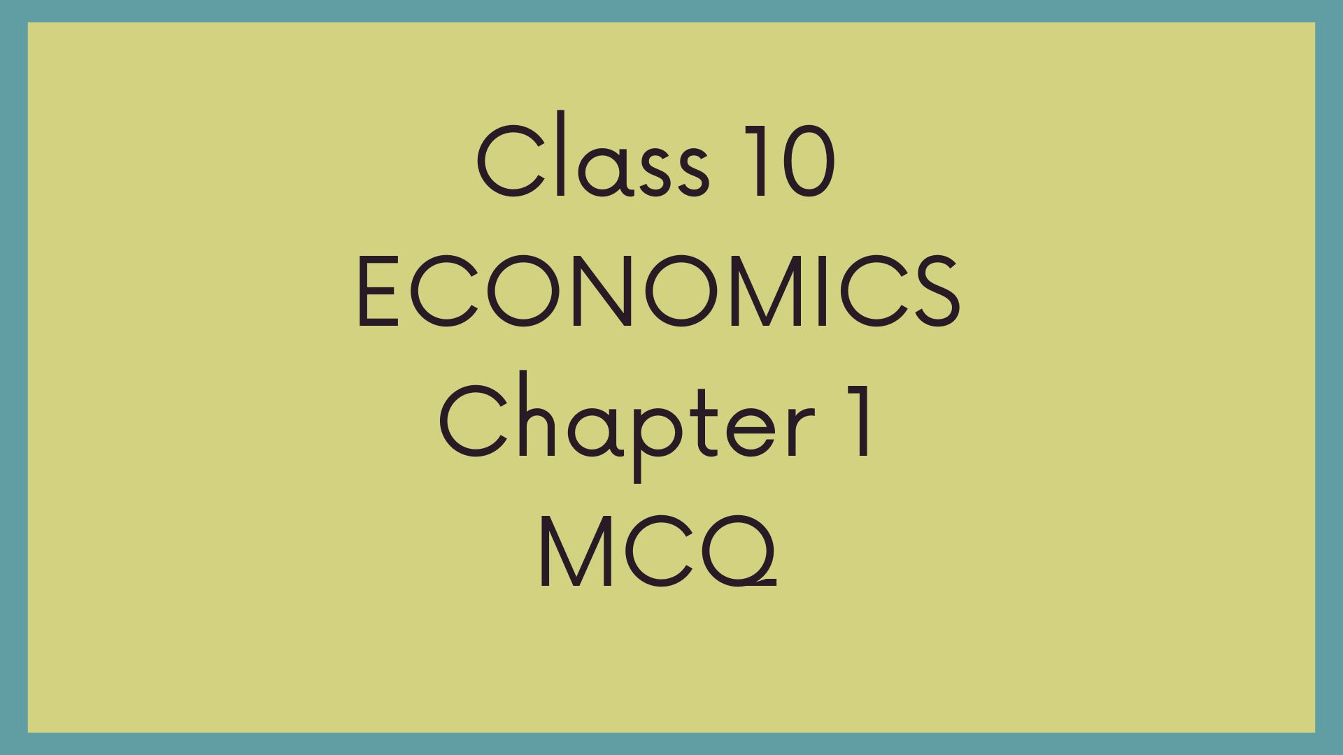 Class 10 Economics Chapter 1 MCQ | Development Important MCQ ...